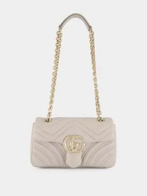 Gucci Light Gg Marmont Small Shoulder Bag - Grey
