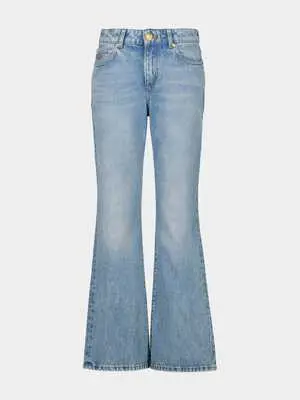 Balmain Flared Denim Jeans - Blue