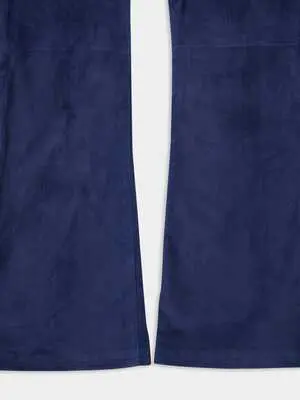 PAULA Zircon Estate Suede Flared Pants - Blue