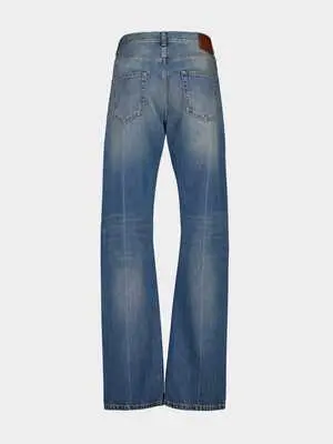 Alexander McQueen Washed Straight-leg Jeans