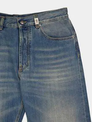 Alexander McQueen Washed Straight-leg Jeans
