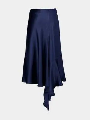 Colville Asymmetric-hem Silk Skirt