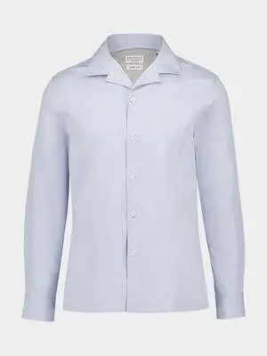 Brunello Cucinelli Light Cotton Shirt - Blue