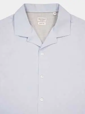 Brunello Cucinelli Light Cotton Shirt - Blue