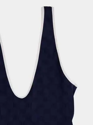 Gucci Gg Jacquard Jersey Swimsuit - Blue