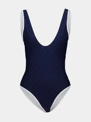 Gucci GG Jacquard Jersey Swimsuit Blue