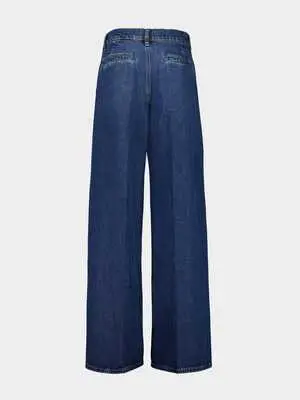 FRAME High-waisted Wide-leg Jeans - Blue