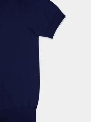 Brunello Cucinelli Deep Short-sleeve Polo Sweater
