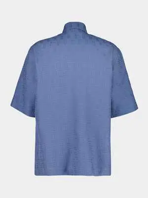 Fendi Light Ff Jacquard Linen Shirt - Blue