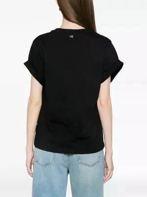 Victoria Beckham Cuffed T-shirt - Black