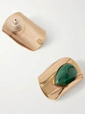 JENNIFER BEHR Keziah Malachite Earrings - Green