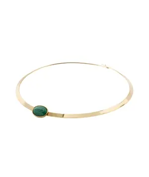 JENNIFER BEHR Elaine Gold-plated Malachite Collar Necklace - Green