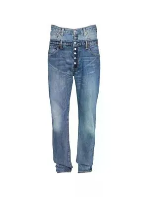 1/OFF PARIS Buttoned Denim Jeans - Blue