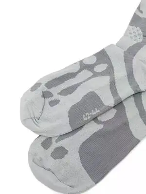 ROA Bones Logo Q-skin Technical Crew Socks - Grey