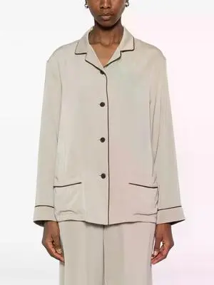 THE ROW Contrast Trim Pocket Shirt