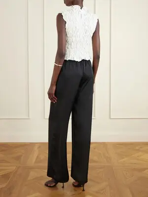 HEIRLOME Sloane Silk-crepe Top - Neutrals