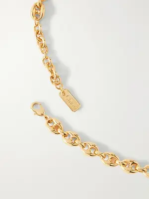 Chloé Bloom Tone Lacquer Necklace - Gold