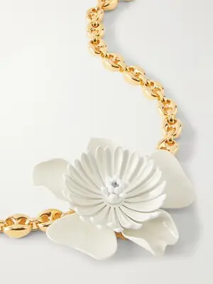 Chloé Bloom Tone Lacquer Necklace - Gold