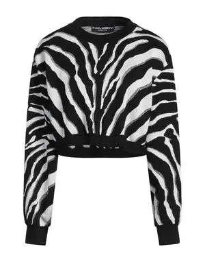 Dolce & Gabbana Zebra Print Knit Crewneck Sweater