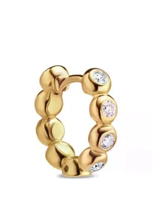 David Yurman Bezel-set Hoop Earrings - Gold