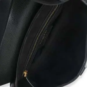 Dior Grained Calfskin Saddle Bag - Black