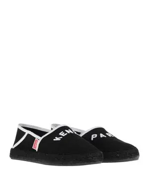 Kenzo Espadrilles With Logo And Piped Trims - Black