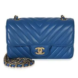 CHANEL Lambskin Chevron Mini Rectangular Flap Bag