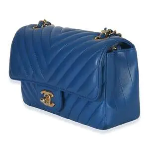Chanel Lambskin Chevron Rectangular Flap Bag