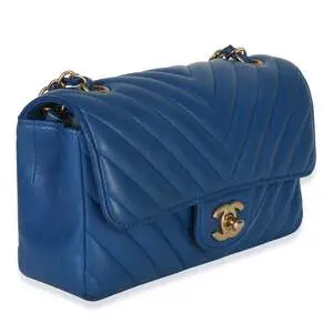 Chanel Lambskin Chevron Rectangular Flap Bag