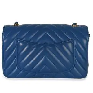 Chanel Lambskin Chevron Rectangular Flap Bag