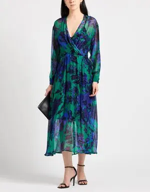 Liu Jo Midi Flared Floral-print Dress
