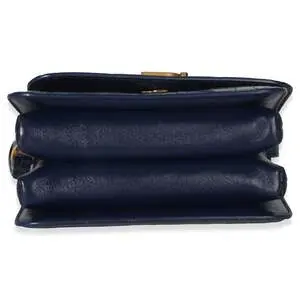 Balenciaga Croc Effect Shoulder Bag - Blue