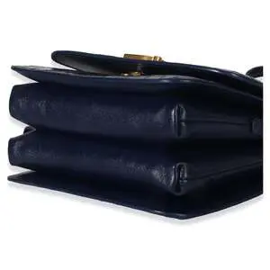 Balenciaga Croc Effect Shoulder Bag - Blue