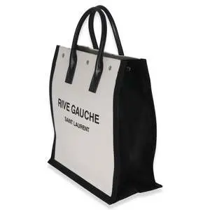 Saint Laurent Linen Rive Gauche Tote - Beige