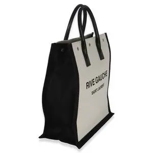 Saint Laurent Linen Rive Gauche Tote - Beige