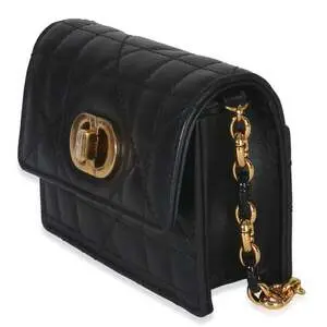 Dior Macrocannage Calfskin Micro Miss Caro Chain Bag - Black