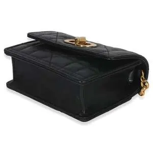 Dior Macrocannage Calfskin Micro Miss Caro Chain Bag - Black