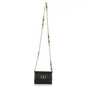 Dior Macrocannage Calfskin Micro Miss Caro Chain Bag - Black