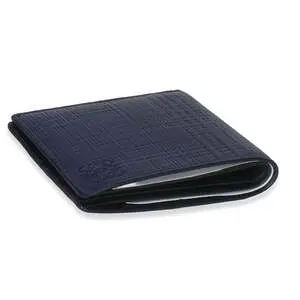 Loewe Calfskin Linen Anagram Bifold Wallet