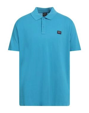Paul & Shark Polo Shirt Azure Size Cotton - Blue