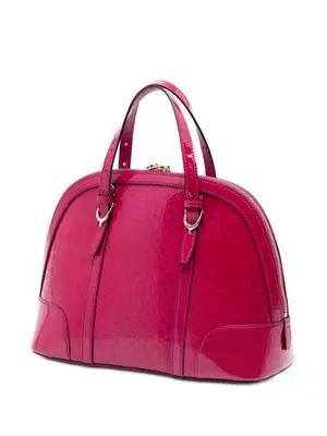 Gucci Small Microissima Patent Dome Satchel - Pink