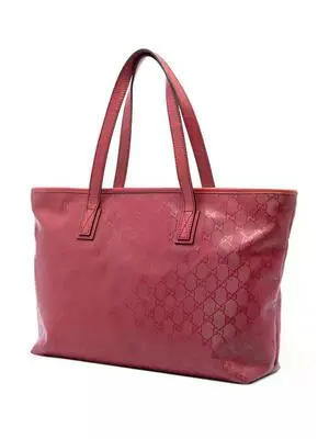 Gucci Gg Imprime Medium Tote - Red
