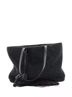 Saint Laurent Shopper Woven Raffia East West Tote Bag