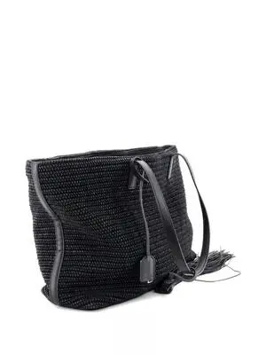 Saint Laurent Shopper Woven Raffia East West Tote Bag