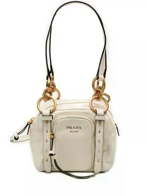 Prada Mini Soft Calfskin Dangle Top Handle Shoulder Bag