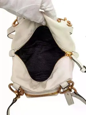 Prada Mini Soft Calfskin Dangle Top Handle Shoulder Bag