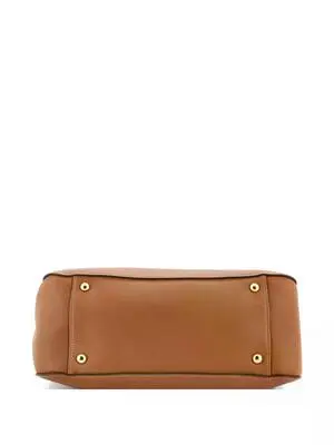 Prada Frame Soft Grain Leather Medium Tote Bag