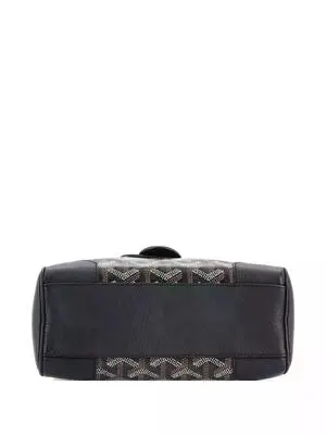 Goyard Saigon Top Handle Mini Bag Coated Canvas With Leather - Black