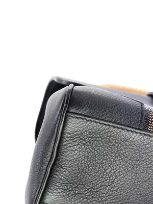 Goyard Saigon Top Handle Mini Bag Coated Canvas With Leather - Black