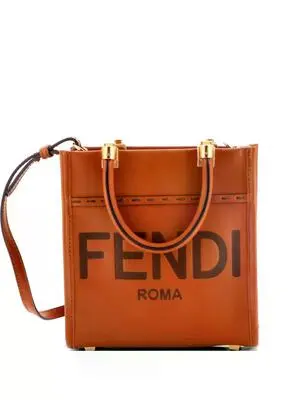 Fendi Sunshine Shopper Mini Tote - Brown